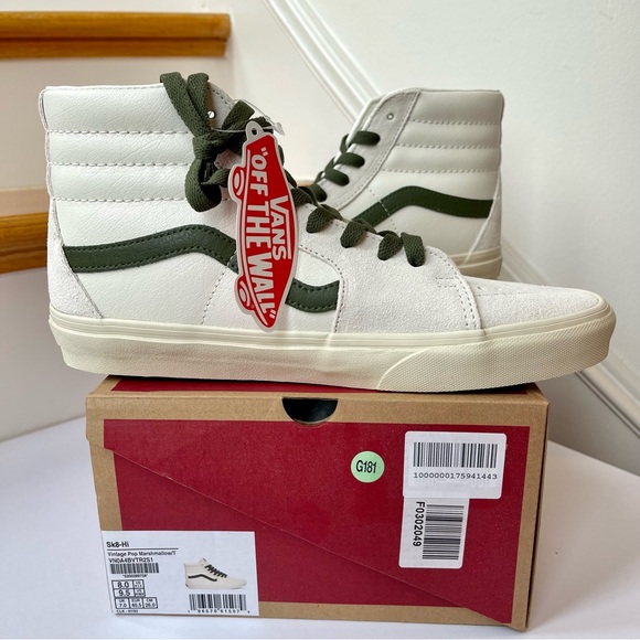 Vans | Shoes | Nwt Vans Sk8 Hi Leather Sneakers In Vintage Pop ...